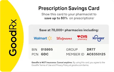 Get your free GoodRx prescription savings card