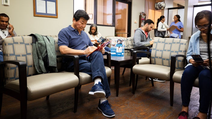 Crowded Doctors Waiting Room