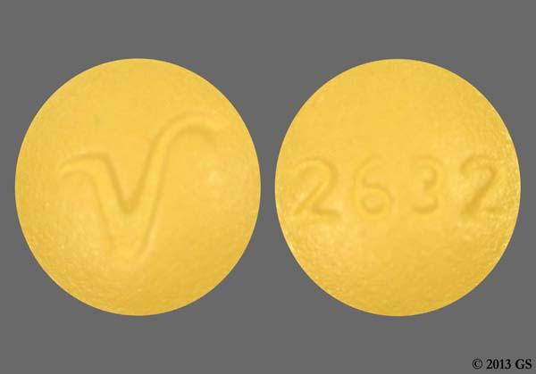 Round Yellow Pill With M