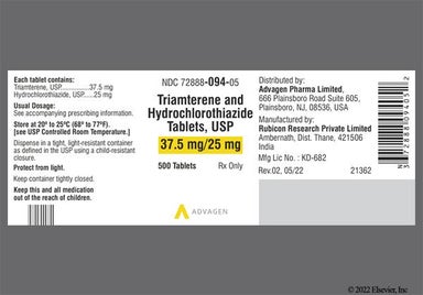 Maxzide (triamterene / hydrochlorothiazide): Uses, Side Effects ...