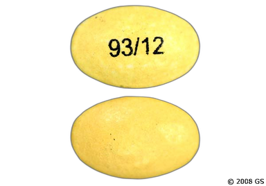 yellow oval tablets