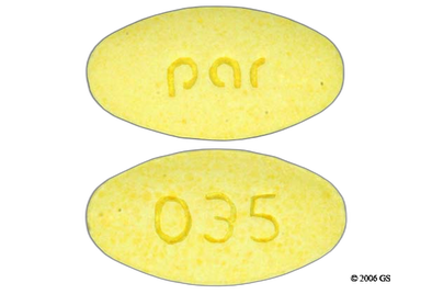 yellow oval tablets