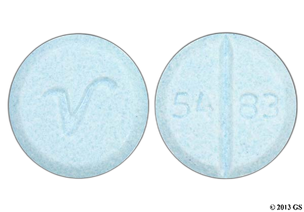 Blue Pill With V 5483