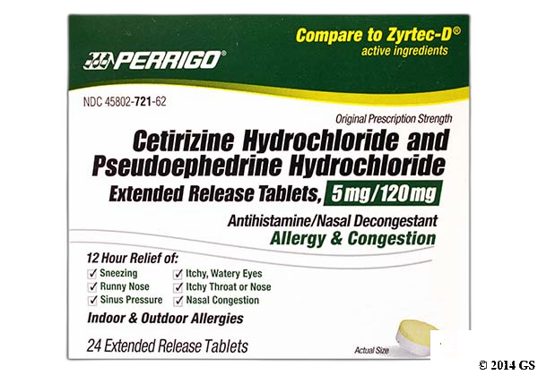 Compare Zyrtec D Cetirizinepseudoephedrine Prices Goodrx