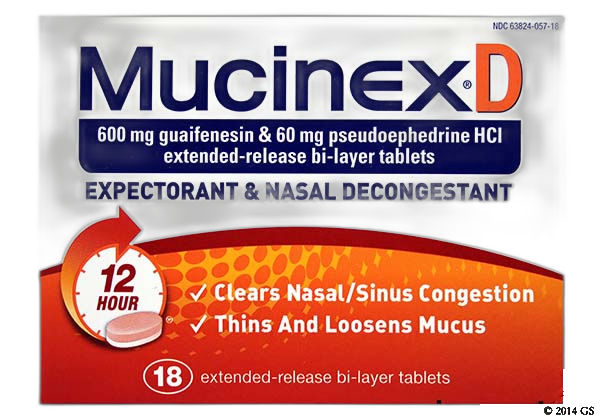 Mucinexd Expectorant Nasal Decongestant Extended Mucinex D for Cold ...