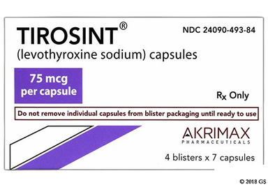 levothyroxine box
