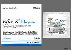 Effer-K (potassium bicarbonate): Uses, Side Effects, Dosage & Reviews
